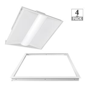 ETI LIGHTING 2 ft. x 2 ft. Center Basket Integrated LED Troffer Light ...