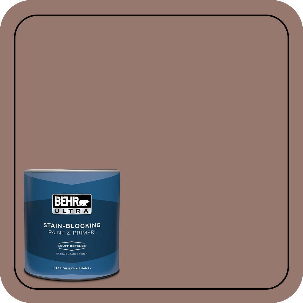 BEHR ULTRA 1 qt. #N160-5 Chocolate Delight Extra Durable Satin Enamel ...