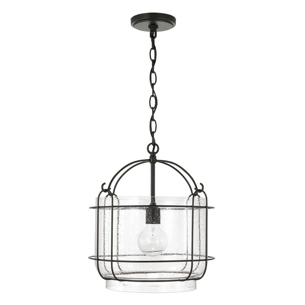 Capital Lighting Fixture Company Harmon100-Watt 1-Light Mate Black ...