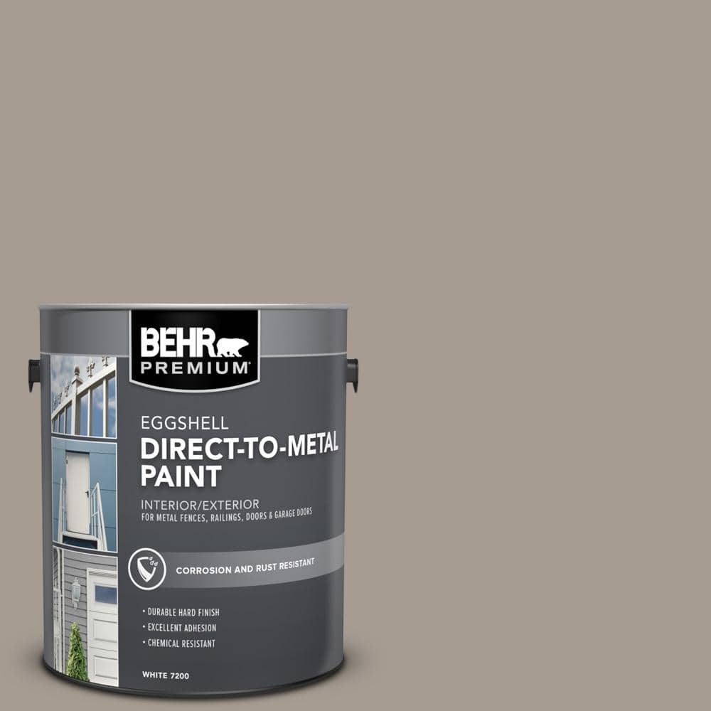 BEHR PREMIUM 1 gal. #N200-4 Rustic Taupe Eggshell Direct to Metal ...