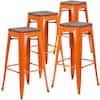 Carnegy Avenue 30 in. Orange Bar Stool (4-Pack) CGA-CH-250690-OR-HD ...