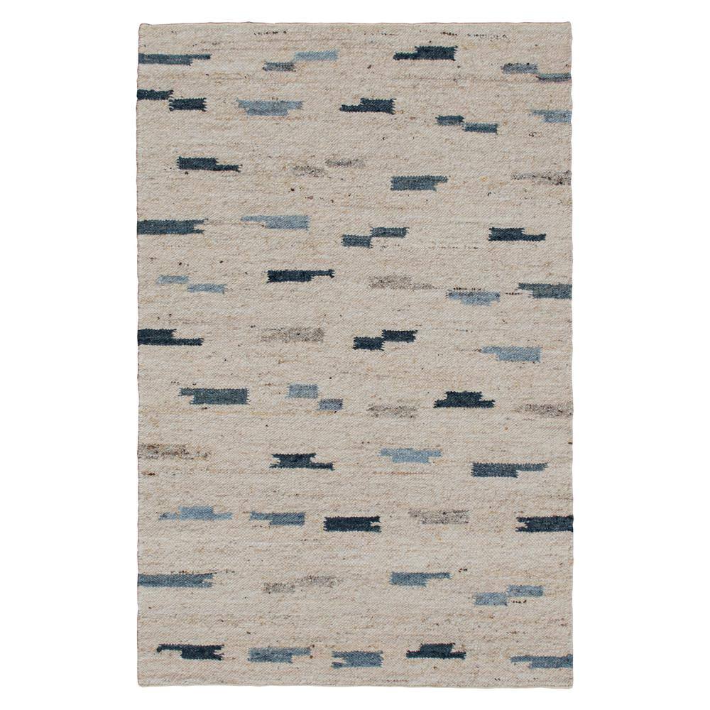 LR Home Andrew Blue/Gray 7 ft. 9 in. x 9 ft. 9 in. Abstract Hand-Woven ...