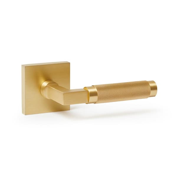 EXPLORE HARDWARE Ibiza Solid Brass Satin Gold Privacy Bed/Bath Lever ...