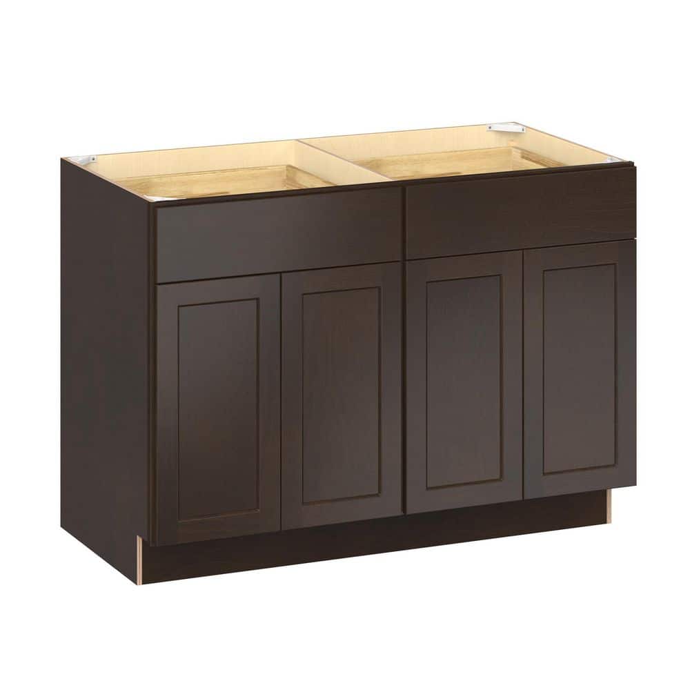 J COLLECTION Emerson Cocoa Base 2-Drawer with 4-Door Ready to Assemble ...