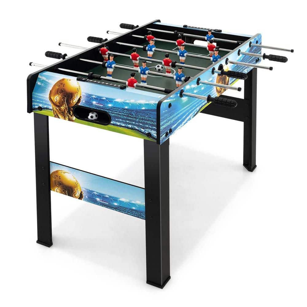 Costway 37 in. Foosball Table with Removable Legs, 2-Balls and 2-Manual ...