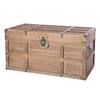 Vintiquewise Wooden Rectangular Lined Rustic Storage Trunk with Latch ...