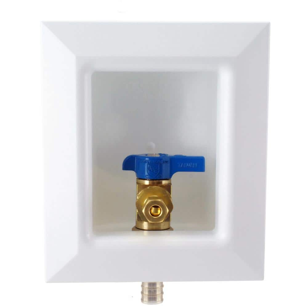Apollo 1/2 in. Brass PEX-B Barb Icemaker Outlet Box APXBOXIM - The Home ...