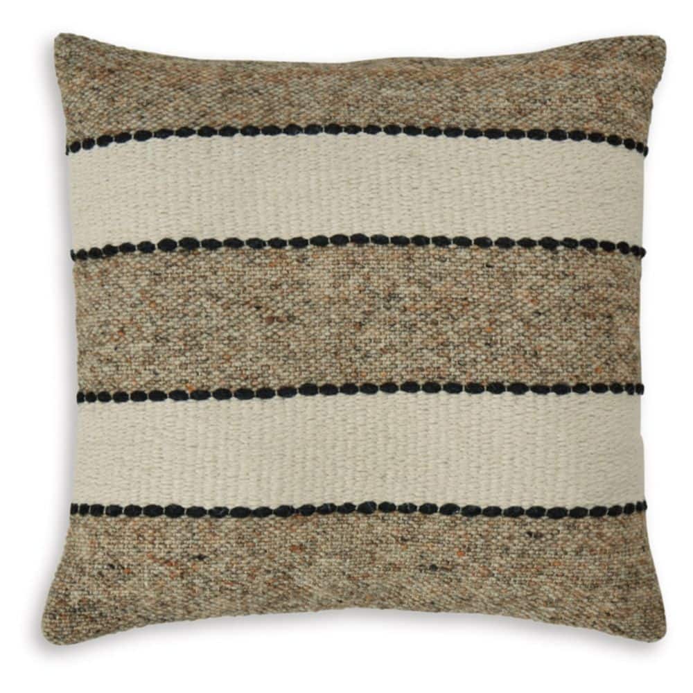 Signature DESIGN BY ASHLEY Rueford Brown/Beige Striped Polyester 5 in ...