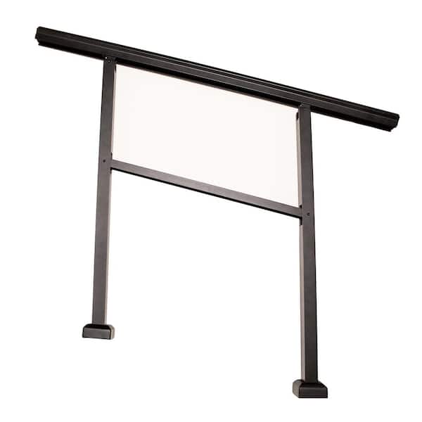 NUVO IRON 34.75 in. H x 48 in. W Black Aluminum Stair Railing Kit ...