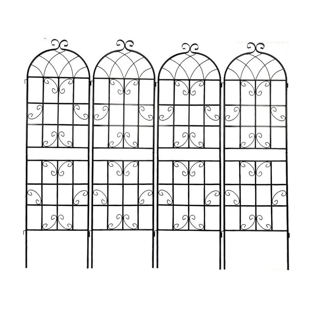 Oyezvary 71 in. Outdoor Garden Trellis Plants Support Rustproof in ...