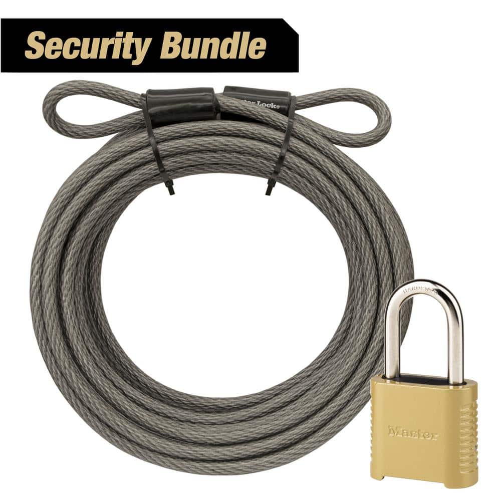 Master Lock 30 ft. Looped End Steel Cable with Resettable Outdoor ...