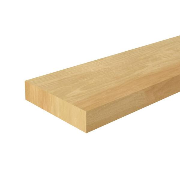 HOUSE OF FARA 3/4 in. D x 7-1/4 in. W x 96 in. L Unfinished Poplar Wood ...