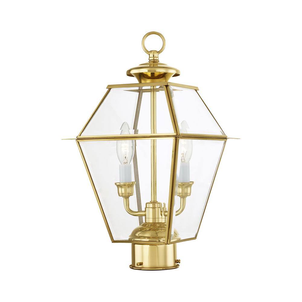 AVIANCE LIGHTING Ainsworth 16.5 in. 2-Light Polished Brass Cast Brass ...