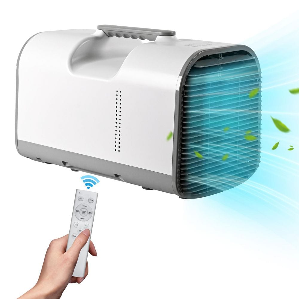 Edendirect 4500 BTU Portable Air Conditioner Cools 150 Sq. Ft. in Gray ...
