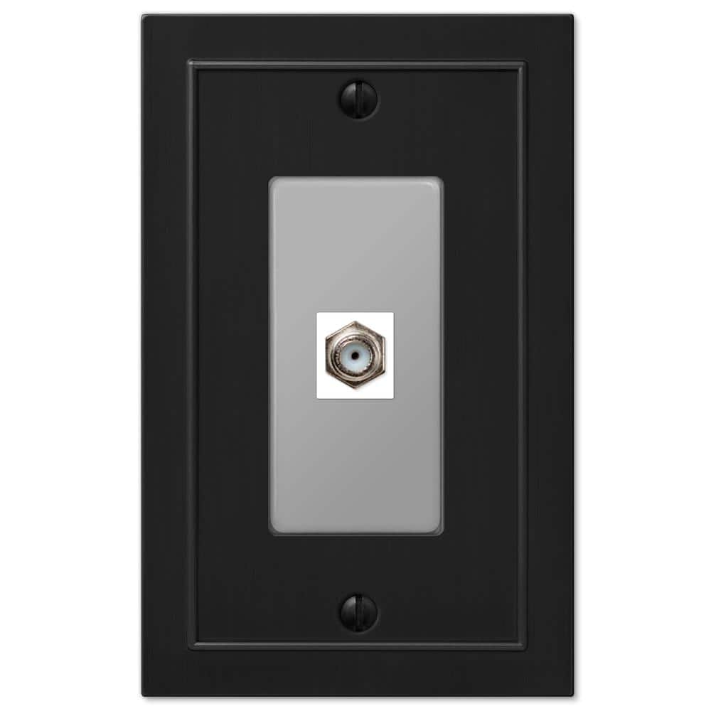 Reviews for AMERELLE Bethany 1 Gang Coax Metal Wall Plate - Black | Pg ...