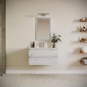 Fresca Formosa 35 in. Wall Mount Floating Single Bath Vanity Cabinet ...