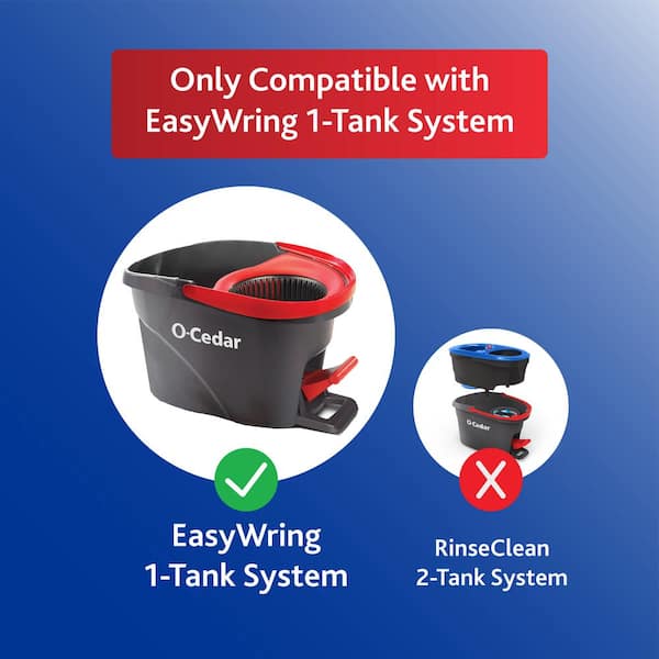 O-Cedar EasyWring Deep Clean Microfiber Spin Mop w/ Bucket System, 1 ...
