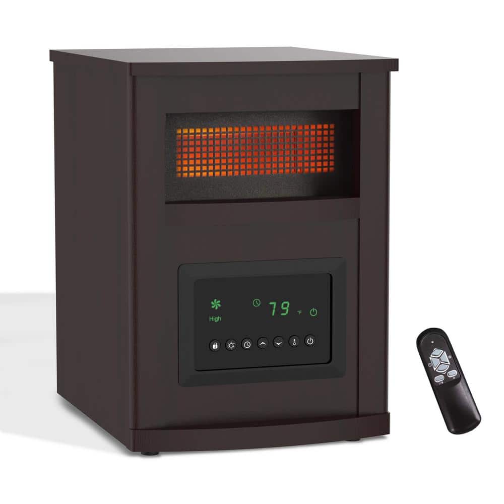 15 in. 5100 BTU 1500-Watt Electric Infrared Heater with Remote Control ...