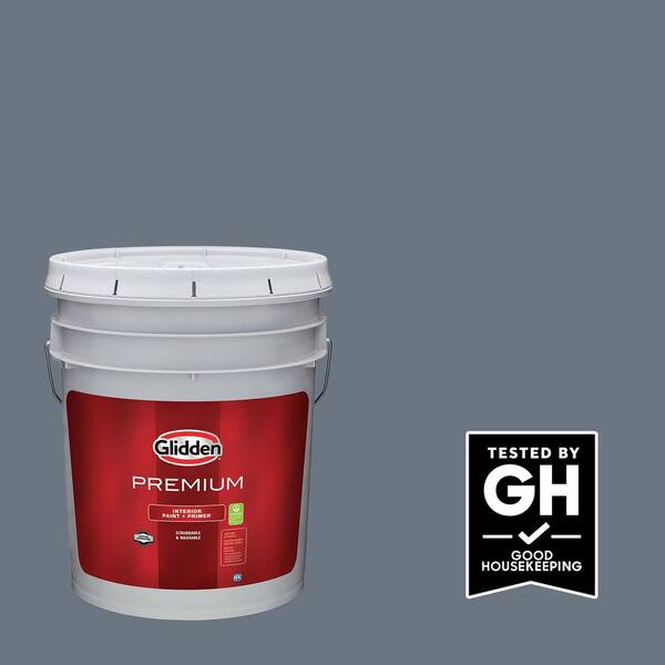 Glidden Premium 5 gal. Sheffield Gray PPG1041-6 Flat Interior Latex ...