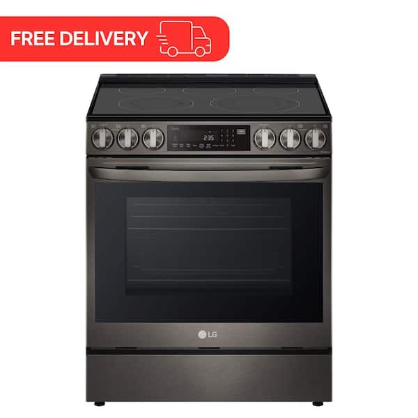 LG 30 in. 6.3 cu. ft. Smart Electric Range with Fan Convection, Air Fry ...