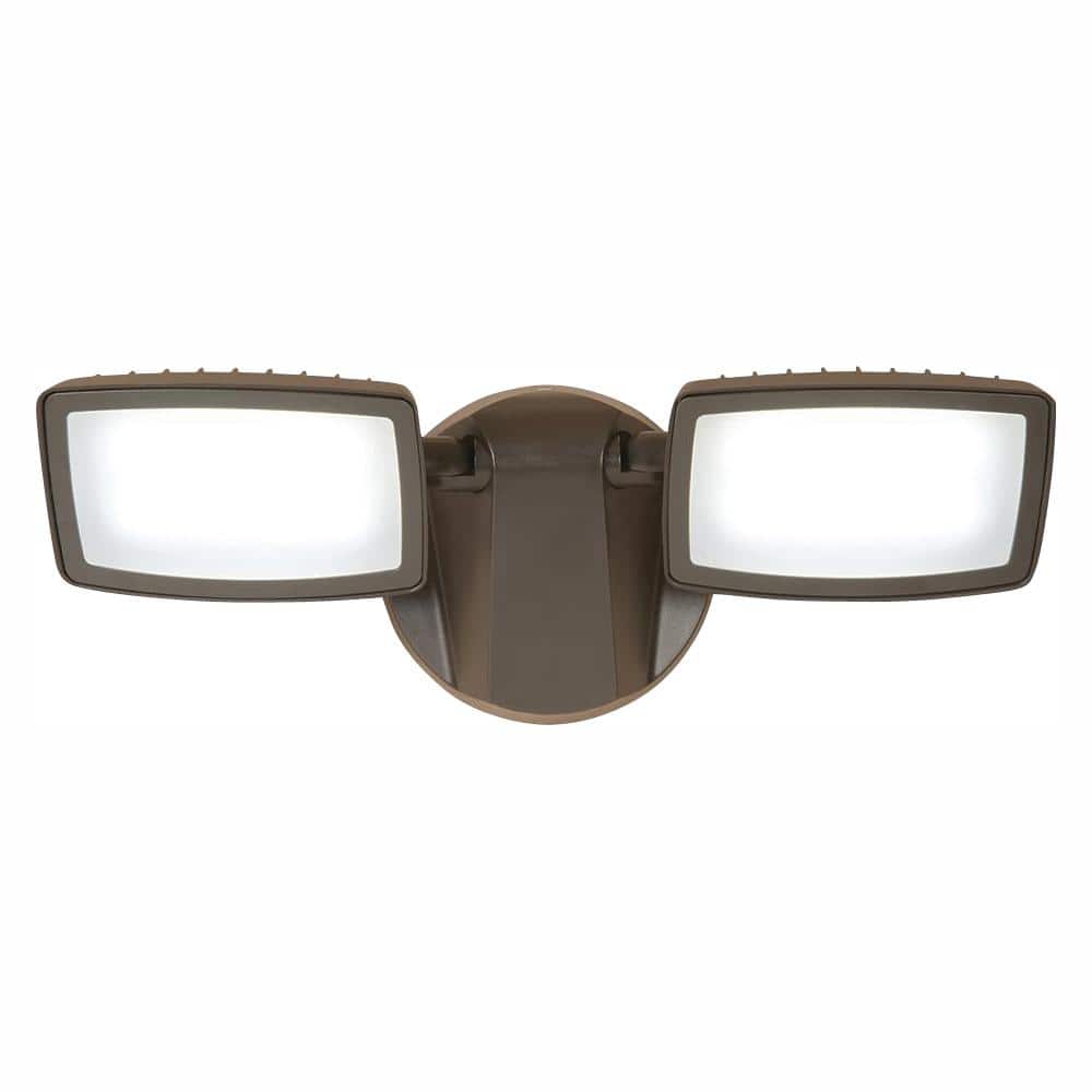 HALO FT 24-Watt 100° Bronze Outdoor Integrated LED Flood Light with ...