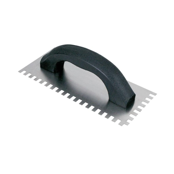 9 in. x 4 in. Square-Notch Economy Finishing Trowel 10114 - The Home Depot
