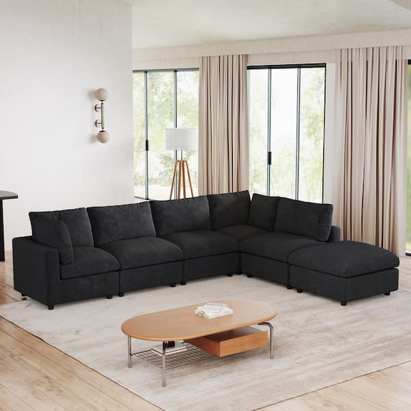 Black - L-Shaped - Sofas & Couches - The Home Depot