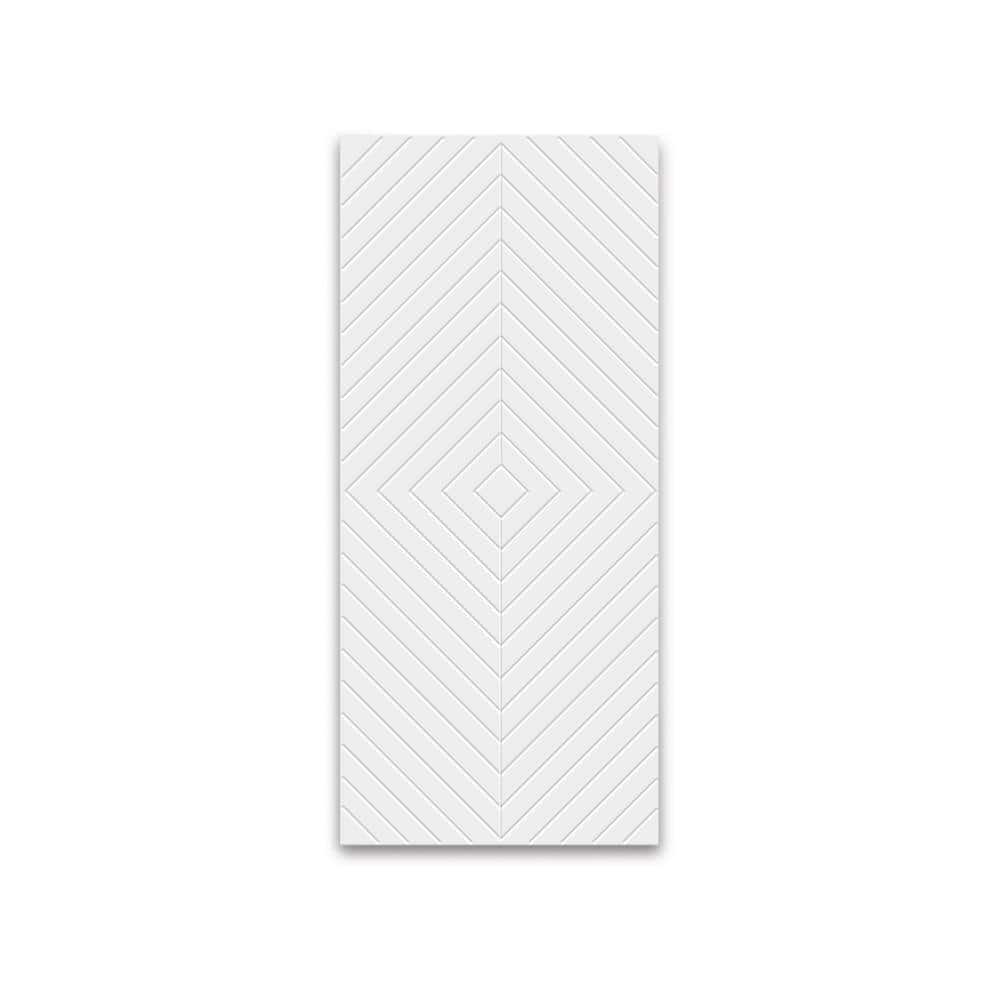 CALHOME 42 in. x 96 in. Hollow Core White Painted Composite MDF Interior Door Slab DCNC-M2-96X42 ...