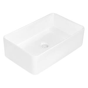 White Solid Surface Rectangular Vessel Sink/Molded Rectangular Vessel ...