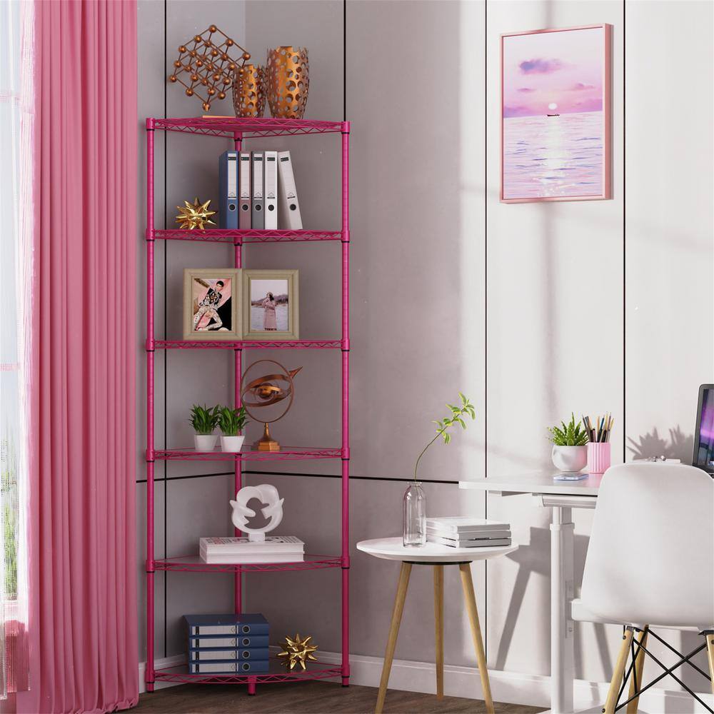 Purple Ladder Shelves