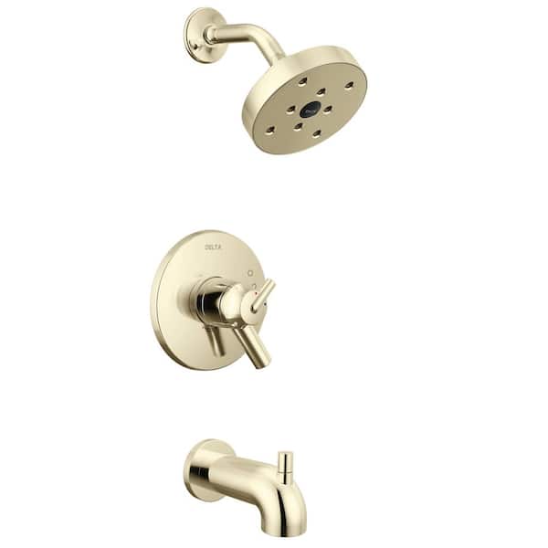 Delta Trinsic H2Okinetic 1-Handle Wall Mount Tub and Shower Faucet Trim ...