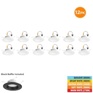 Commercial Electric 5 in./6 in. Deep Baffle Retrofit Extra Black Baffle ...