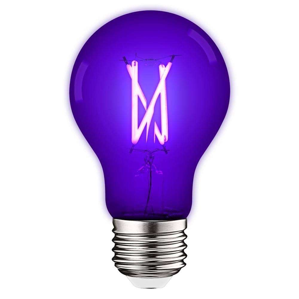 LUXRITE Edison UV Black Light Bulb, 6-Watt A19 LED Filament Black Light ...