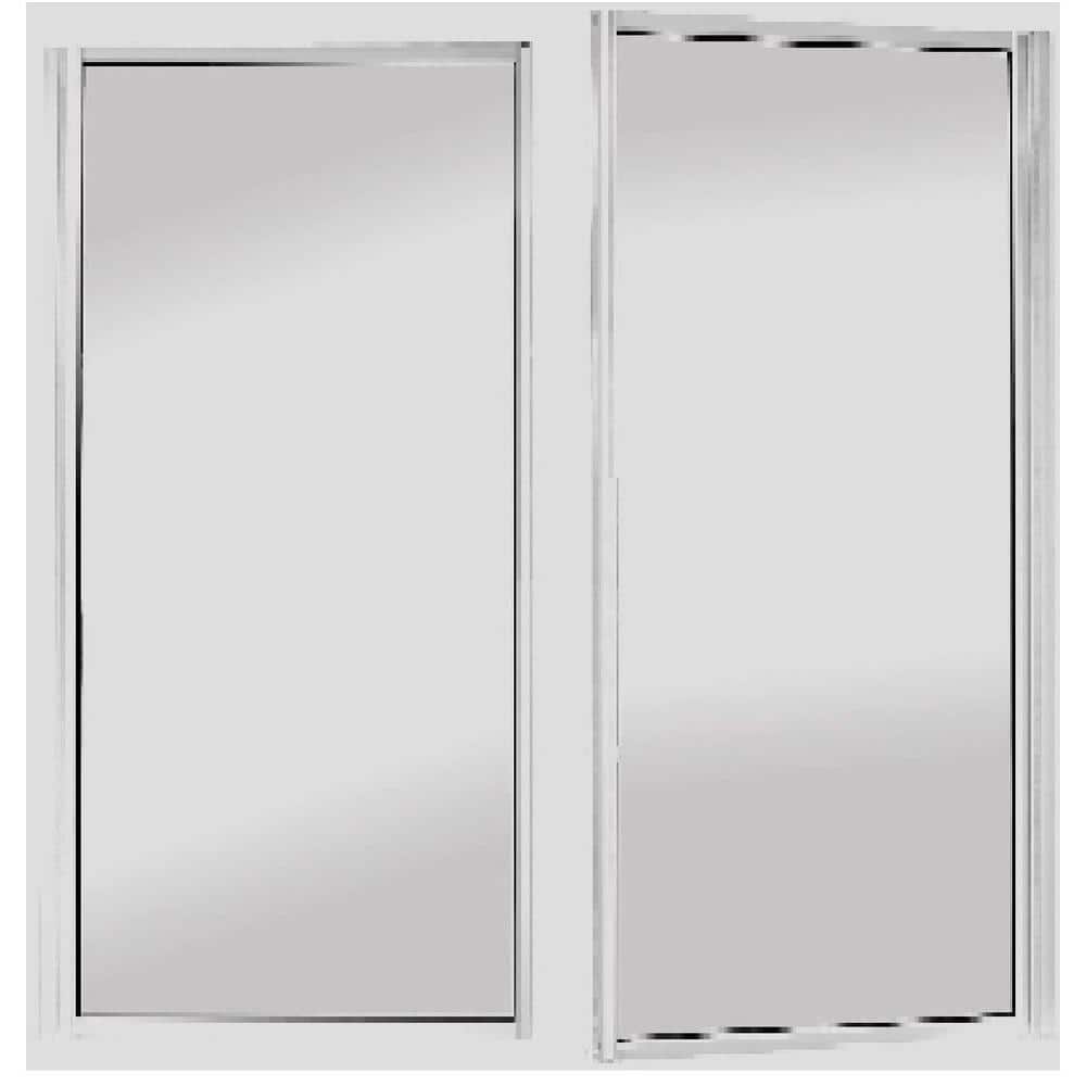 Air Master Windows and Doors 24 in. x 80 in. Mirror Aluminum Closet ...
