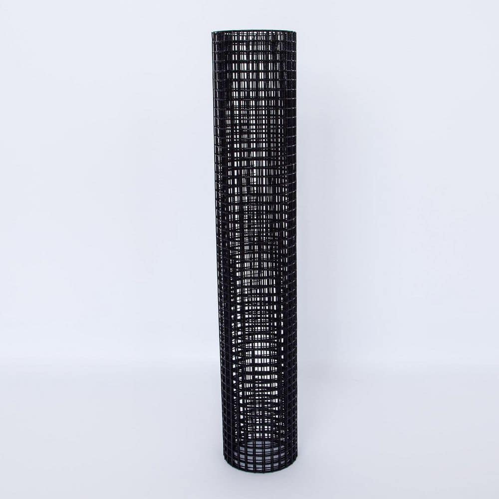 Otryad 48 in. x 100 ft. Black PVC Welded Mesh Coated Hardware Cloth, 16 ...