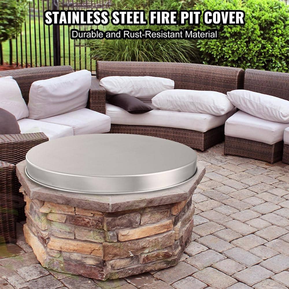 ITOPFOX 27 in. Disc Stainless Steel Fire Pit Cover H2SA17OT205 - The ...