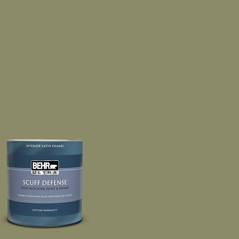 BEHR ULTRA 1 qt. #S370-5 Pesto Paste Extra Durable Satin Enamel ...