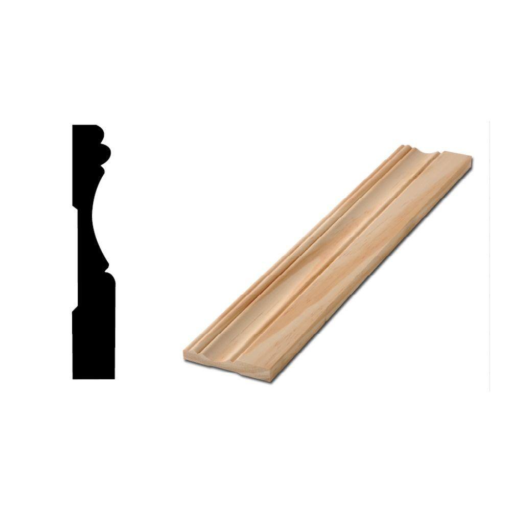 Woodgrain Millwork WM 1832 9/16 in. x 3-1/4 in. Solid Pine Base ...