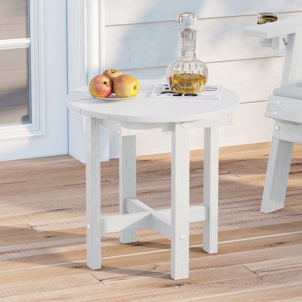 Reviews for SANLUCE 18.1 in. Round Adirondack Style HDPE Patio Side ...