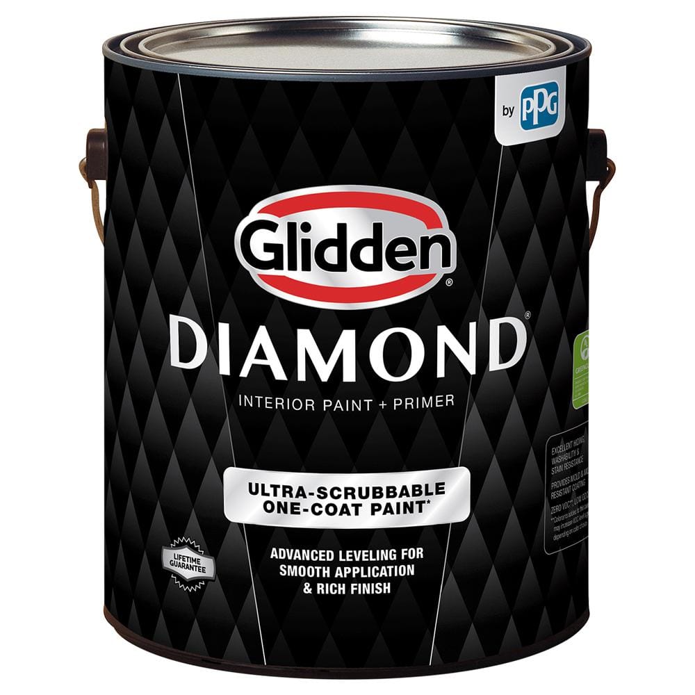 Glidden Diamond 1 Gal. Pure White Eggshell Interior Paint and Primer ...