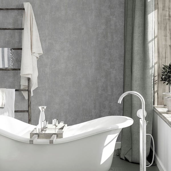 Arthouse Lloyd Pewter Stone Texture Wallpaper AH902109 - The Home Depot