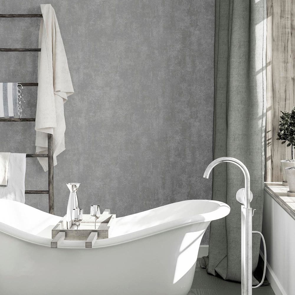 Arthouse Lloyd Pewter Grey Stone Texture Wallpaper Sample AH902109SAM ...