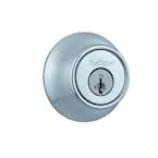 Kwikset 660 Satin Chrome Single-Cylinder Deadbolt Featuring SmartKey ...