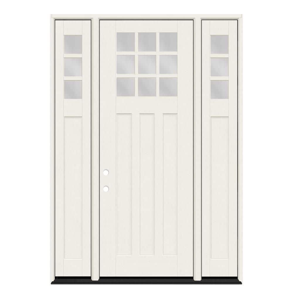 Steves & Sons Regency 64 in. x 96 in. 1/4 9L-SDL Clear Glass RHIS ...