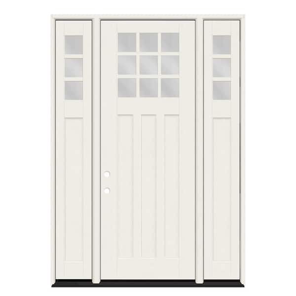 Steves & Sons Regency 64 in. x 96 in. 1/4 9L-SDL Clear Glass RHIS ...