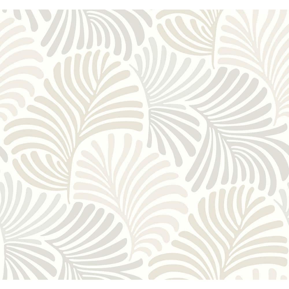 SCOTT LIVING Trousdale White Neutral Matte Fanning Flora Non-Pasted Non ...