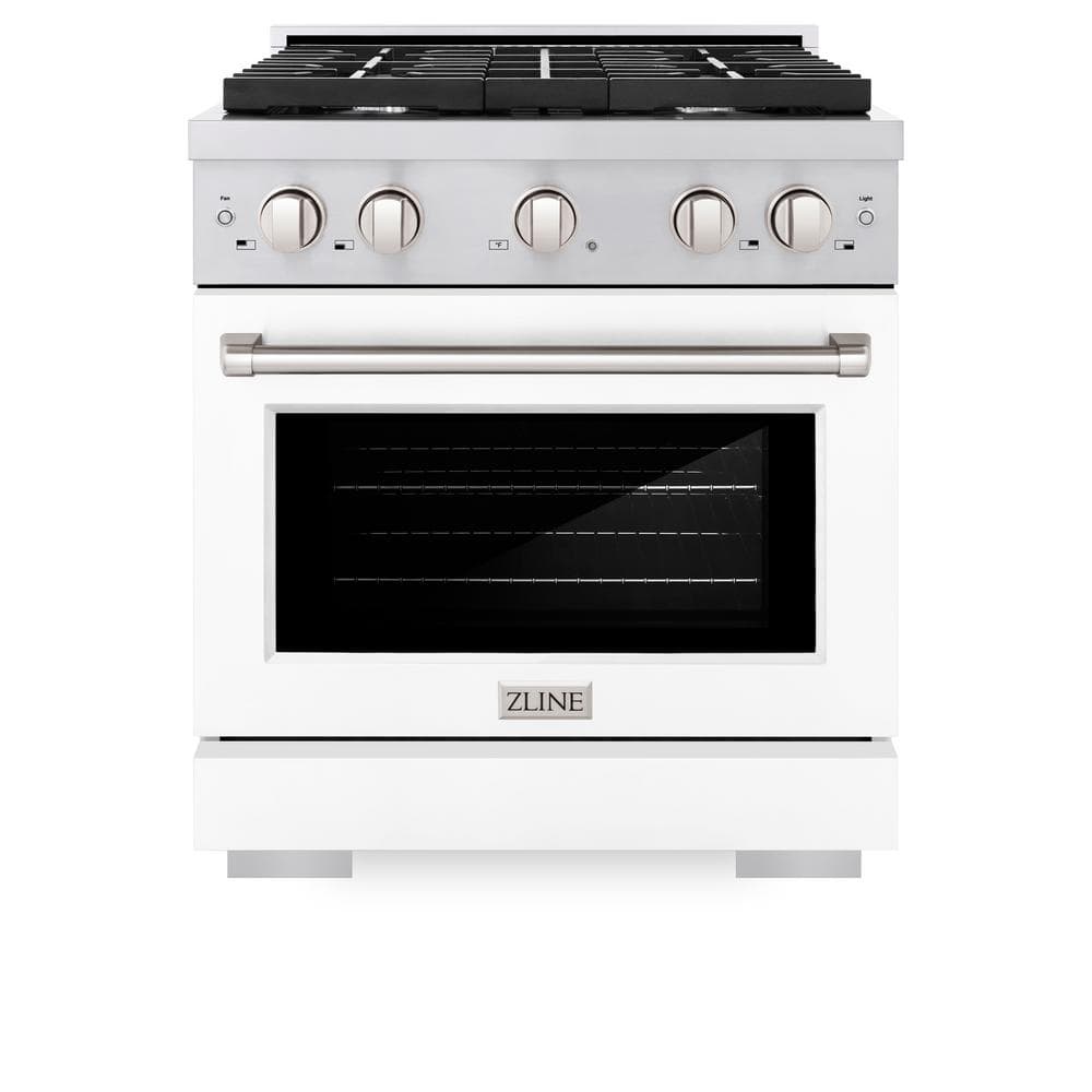 ZLINE Kitchen and Bath 30 in. 4 Burner Freestanding Gas Range ...