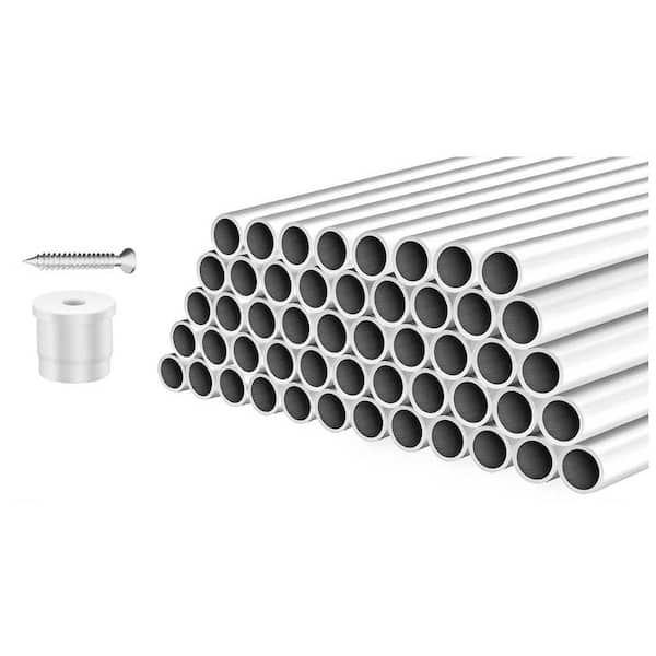 Afoxsos 101 Pack Round White Aluminum Balusters 26 x 3/4 Deck Railing ...