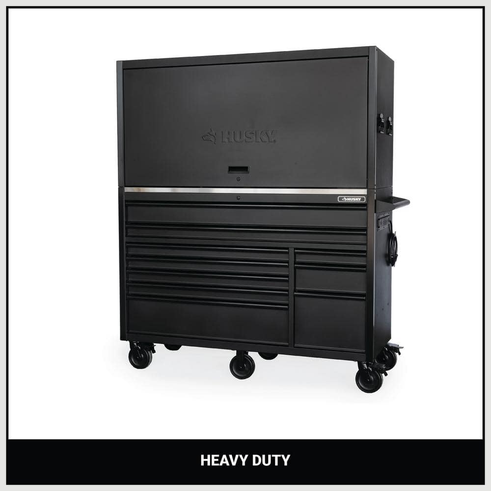 Husky Heavy Duty Modular 62 in. 10-drawer 24 in Deep Base Cabinet with ...