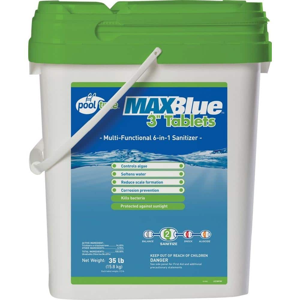 Pool Time MAXBlue 35 lb. 3 in. Tablets 22739PTM - The Home Depot